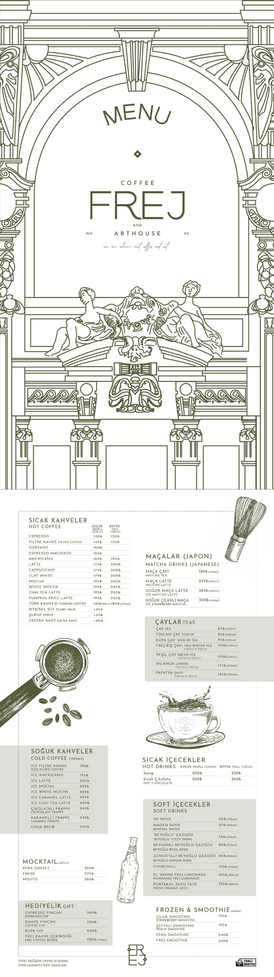MENU – FREJ COFFEE ARTHOUSE
